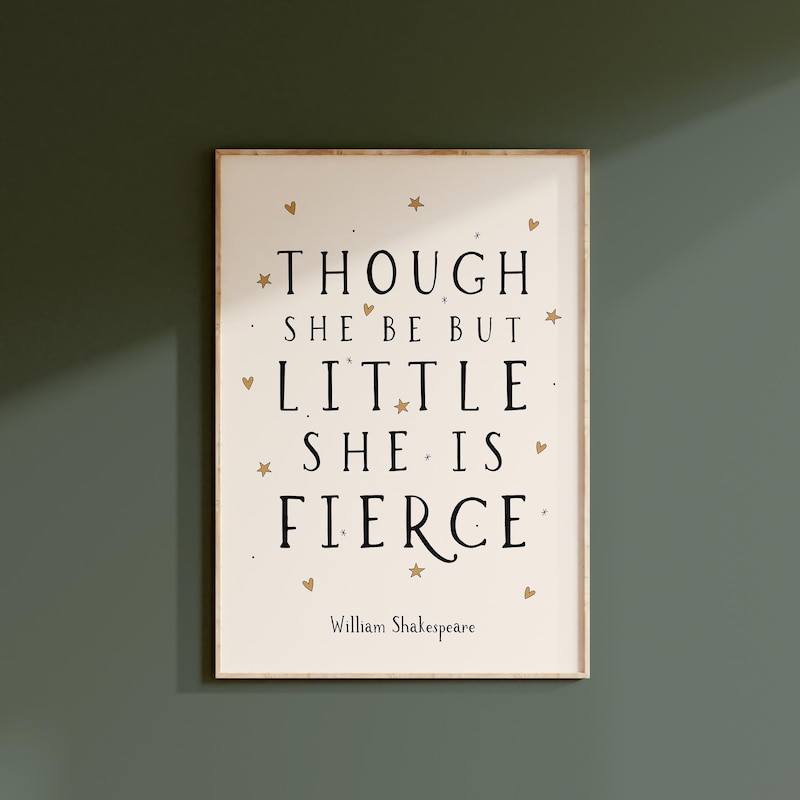 And Though She Be but Little - Etsy UK