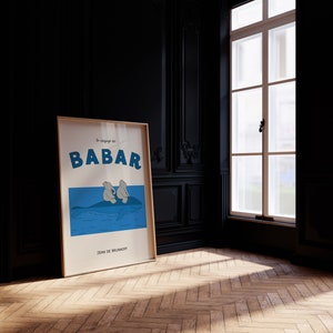 Babar the Elephant Voyage Whale Print, Nursery Print, Kids Bedroom ...