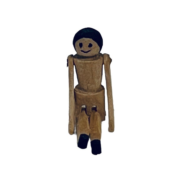 Miniature Wood Doll - Etsy