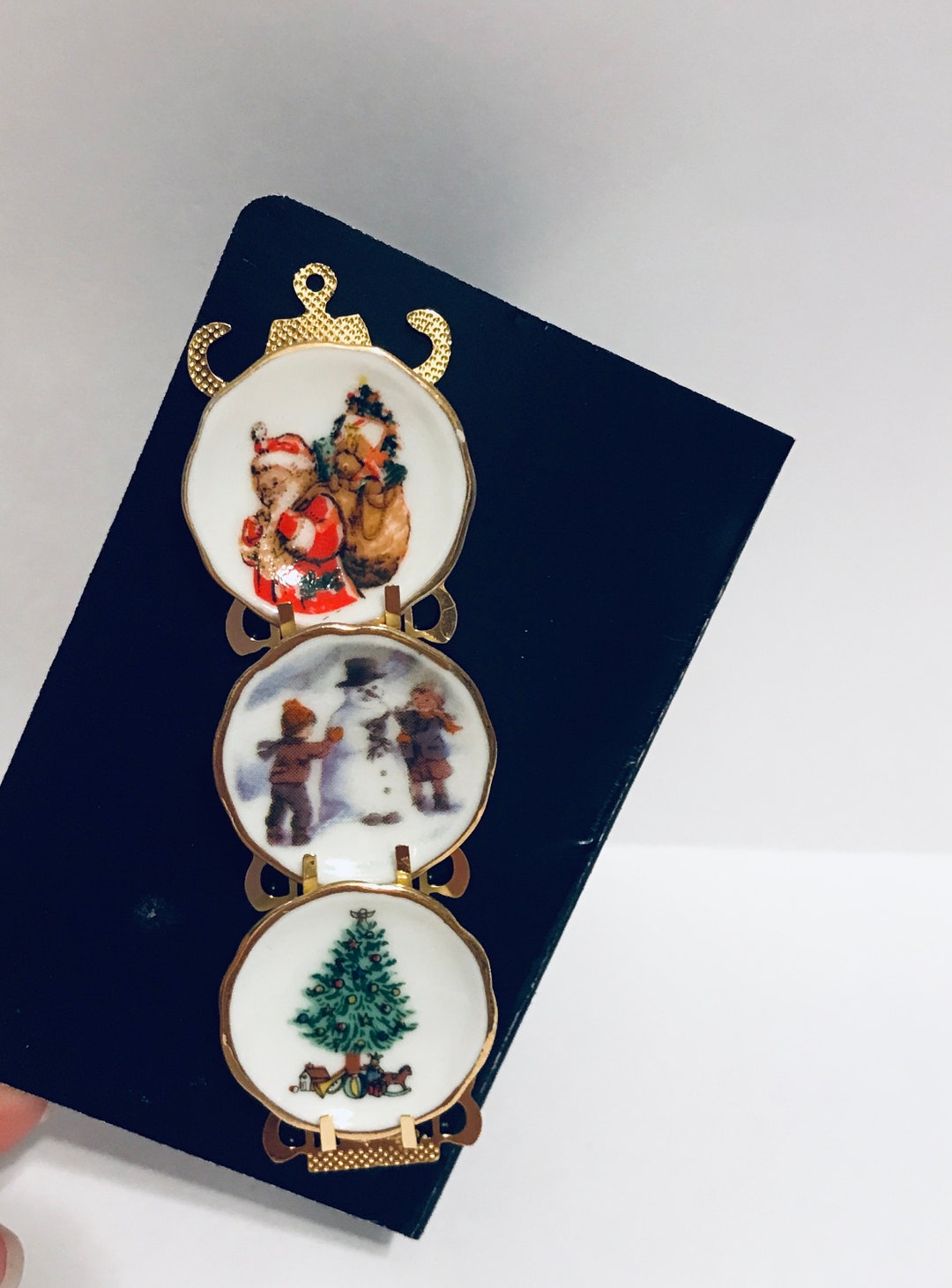 Dollhouse Miniature Reutter Porzellan Christmas Plates - Etsy