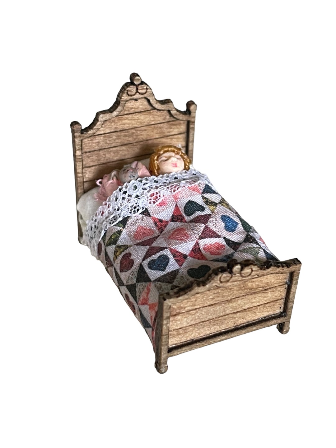 Dollhouse Miniature 1/4 Suzanne Larson Tamburo Dressed Bed - Etsy