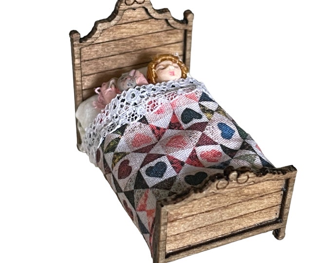 Dollhouse Miniature 1/4" Suzanne Larson Tamburo Dressed Bed - Etsy