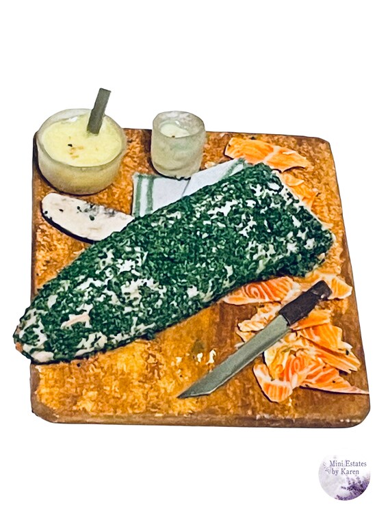 scale one inch salmon,Incredible Detail Dollhouse miniature salmon,fish ...