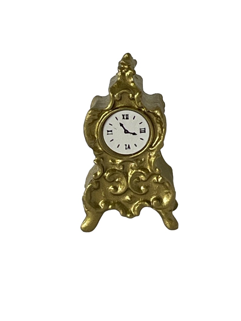 Dollhouse Miniature 1" Scale Mantle Clock - Etsy