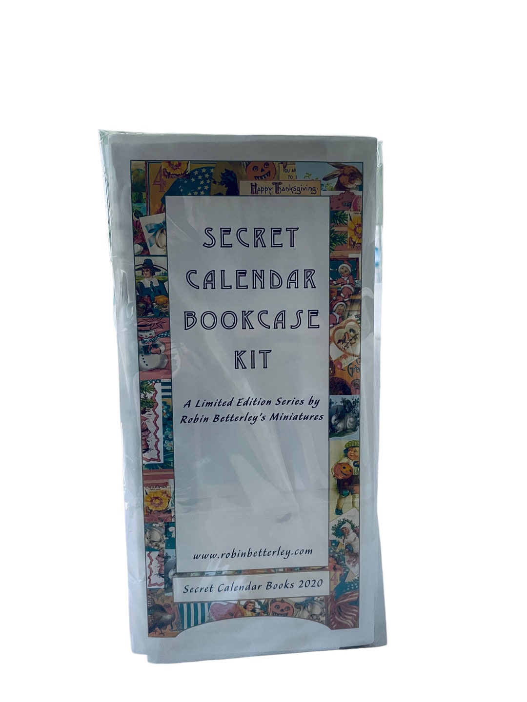 Dollhouse Miniature 1/4” Scale Robin Betterley Secret Calendar Bookcase ...