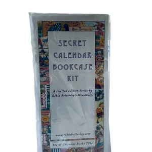 Dollhouse Miniature 1/4” Scale Robin Betterley Secret Calendar Bookcase ...