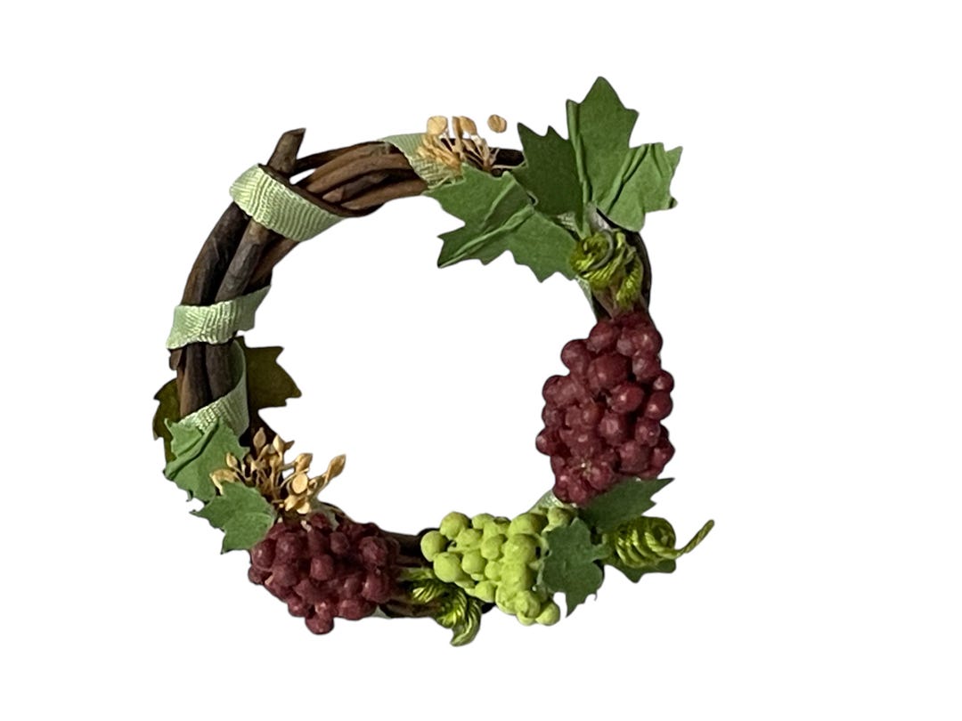 Dollhouse Miniature 1" Scale Grapevine Wreath - Etsy