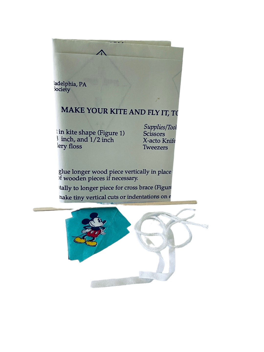 Dollhouse Miniature 1 Scale Mickey Mouse Kite Kit - Etsy