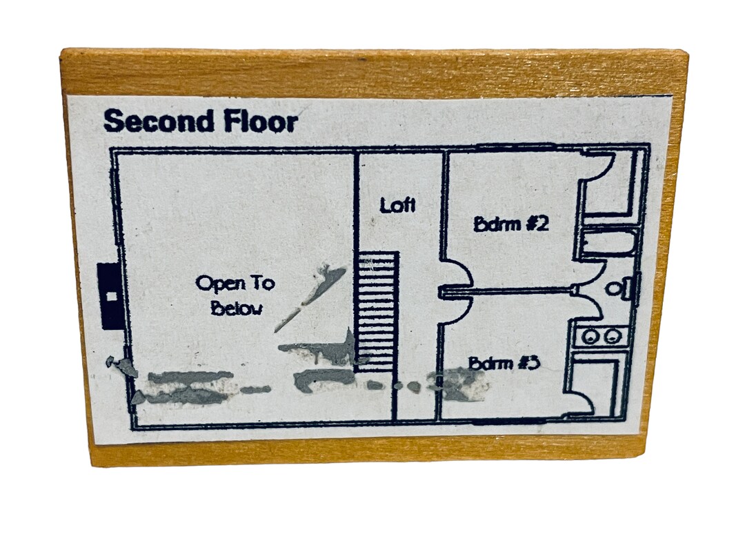 Dollhouse Miniature 1” Scale Floor Plan Picture - Etsy