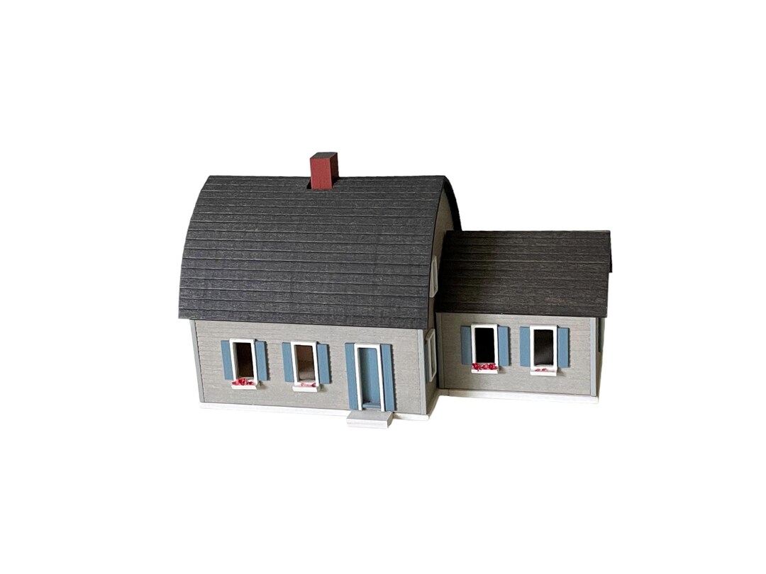 Dollhouse Miniature Vintage Gudgel Gray House 1990 - Etsy