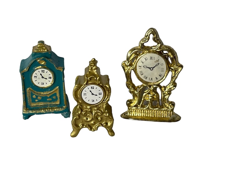 Dollhouse Miniature 1" Scale Mantle Clock - Etsy