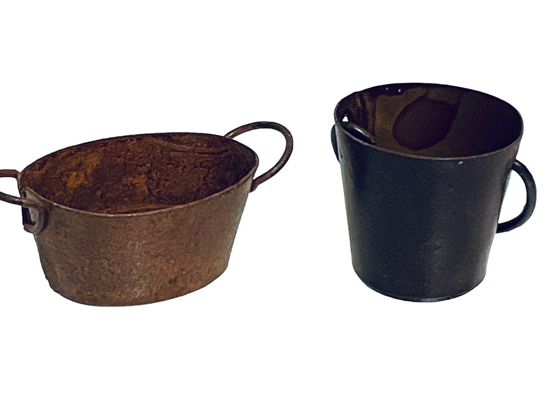 Dollhouse Miniature 1" Scale Metal Rusted Bucket - Etsy