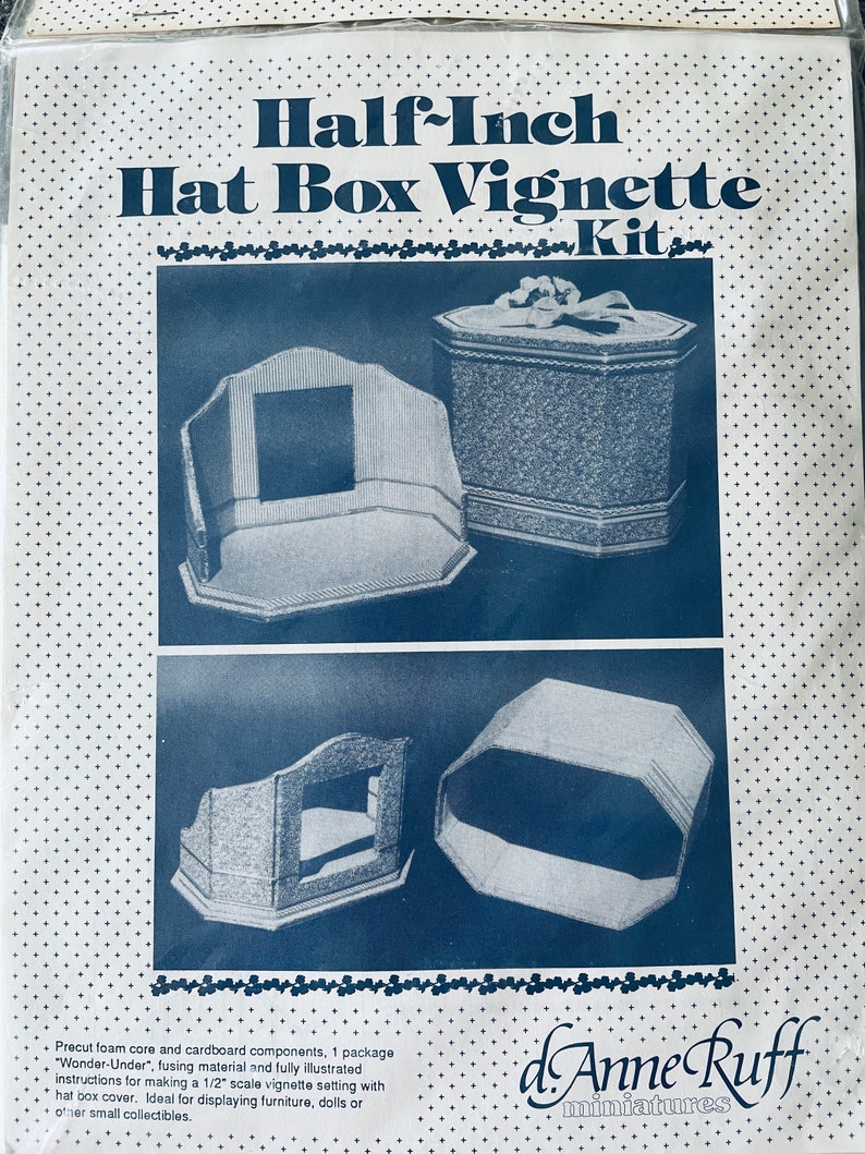 Dollhouse Miniature D. Anne Ruff 1/2 Scale Hat Box - Etsy