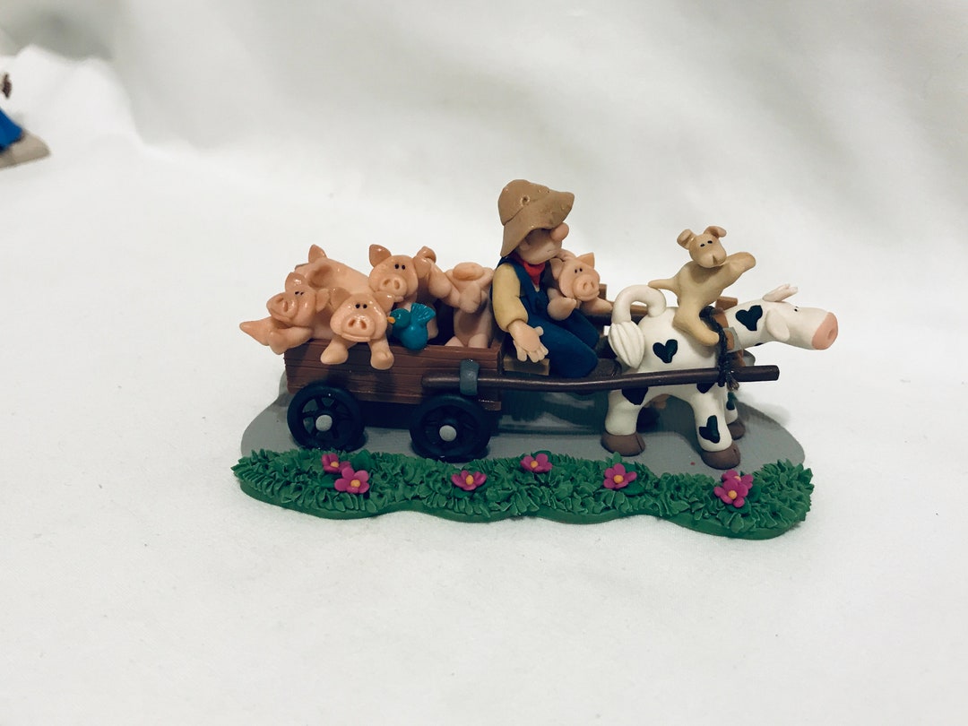 Fimo Pets on Parade Pig Wagon - Etsy UK