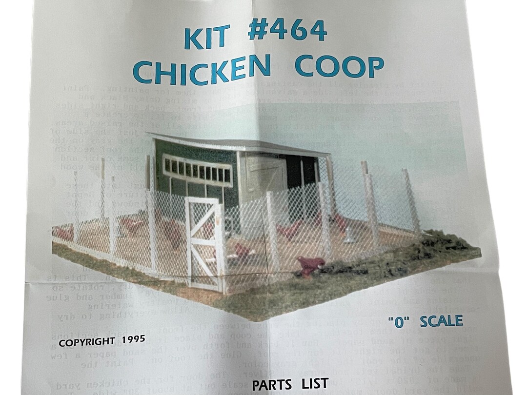 Dollhouse Miniature 1/4” Scale Chicken Coop Kit - Etsy