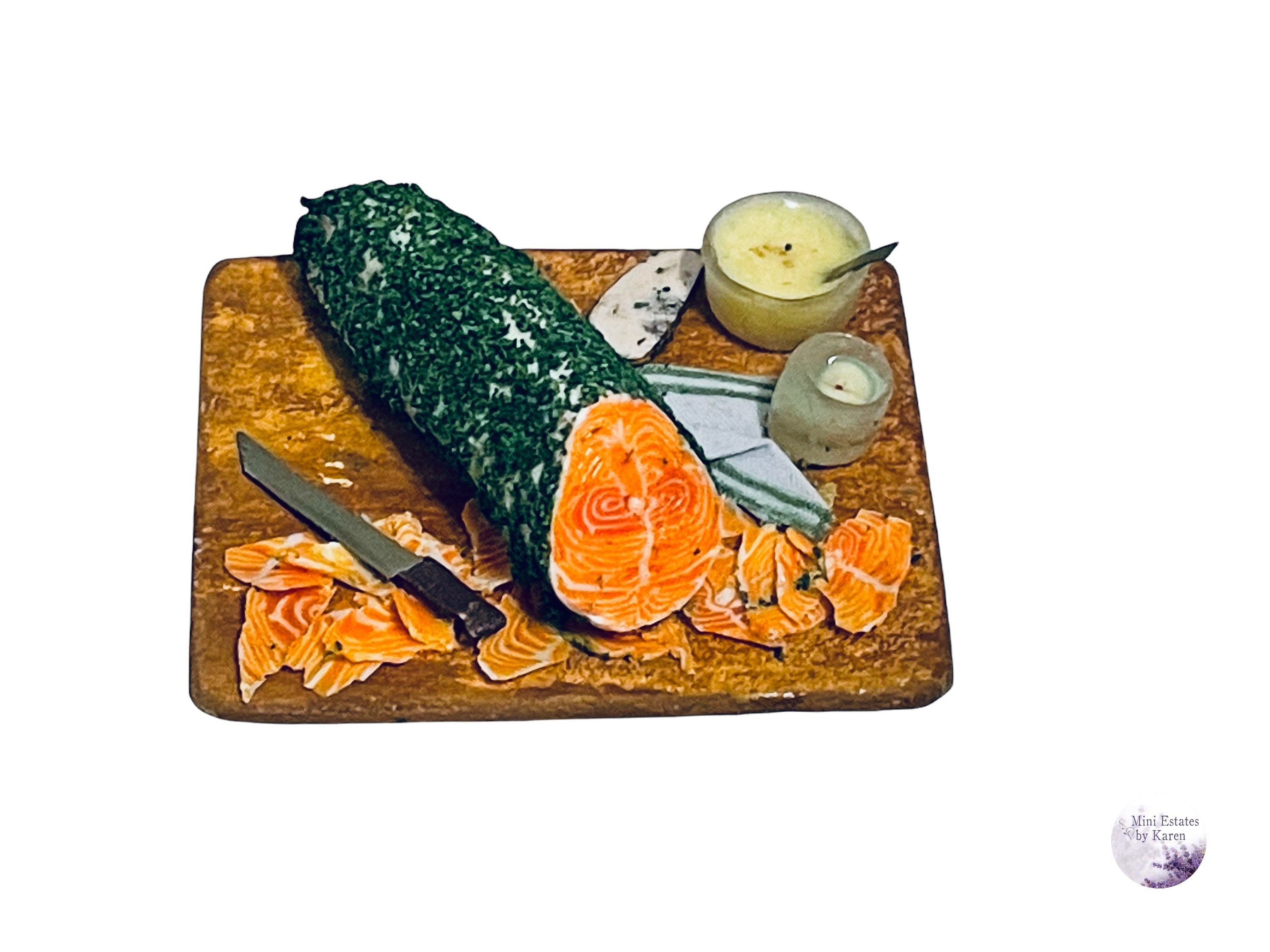 scale one inch salmon,Incredible Detail Dollhouse miniature salmon,fish ...