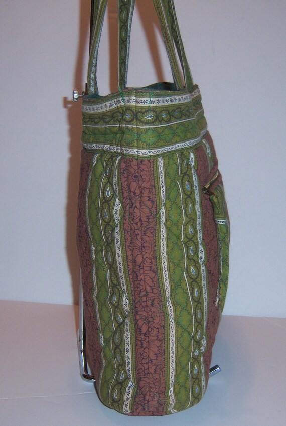Vintage Souleiado Charles Demery Green Brown Striped … - Gem