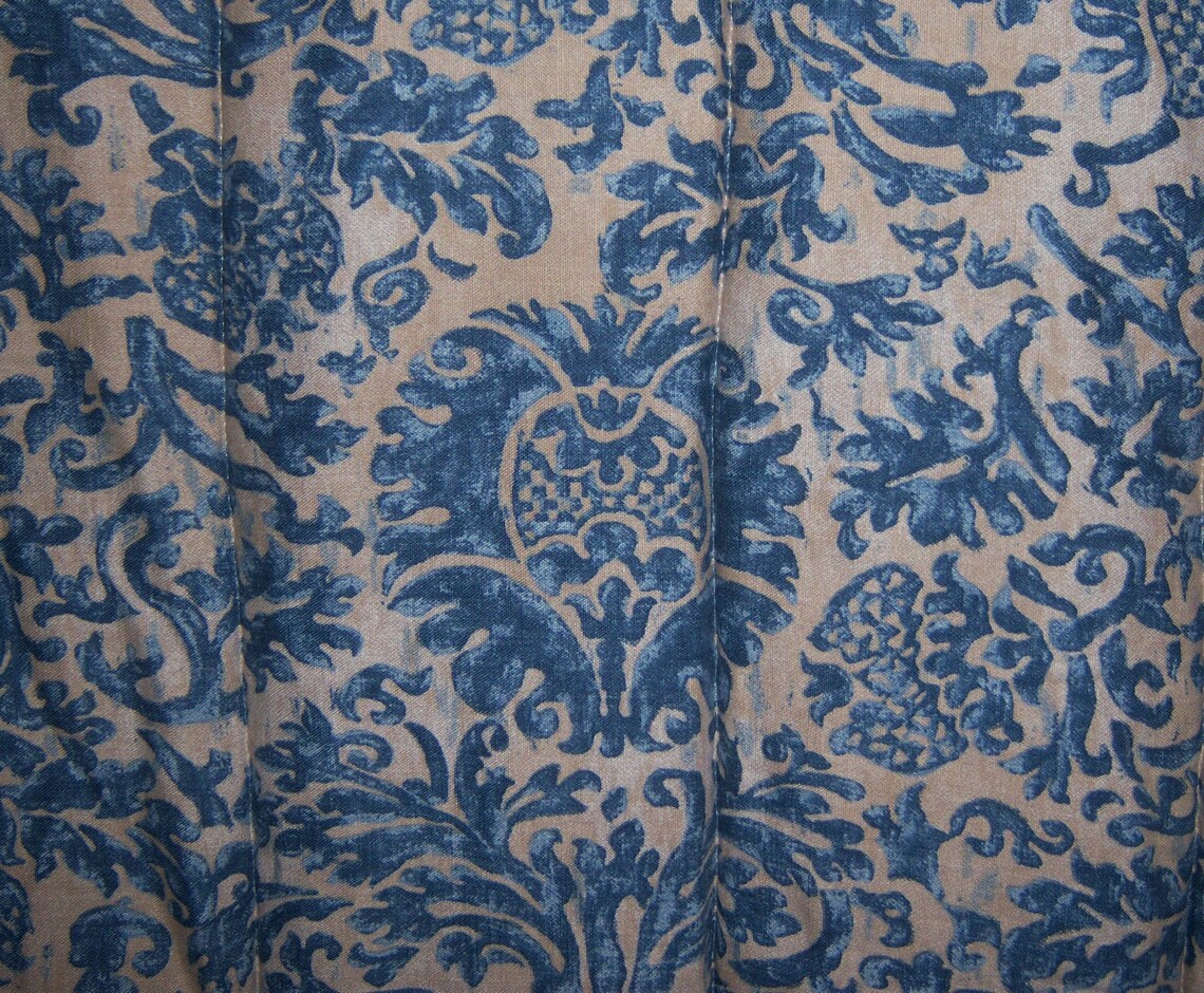 Vintage Polo Ralph Lauren Donovan Damask Blue Batik Floral | Etsy