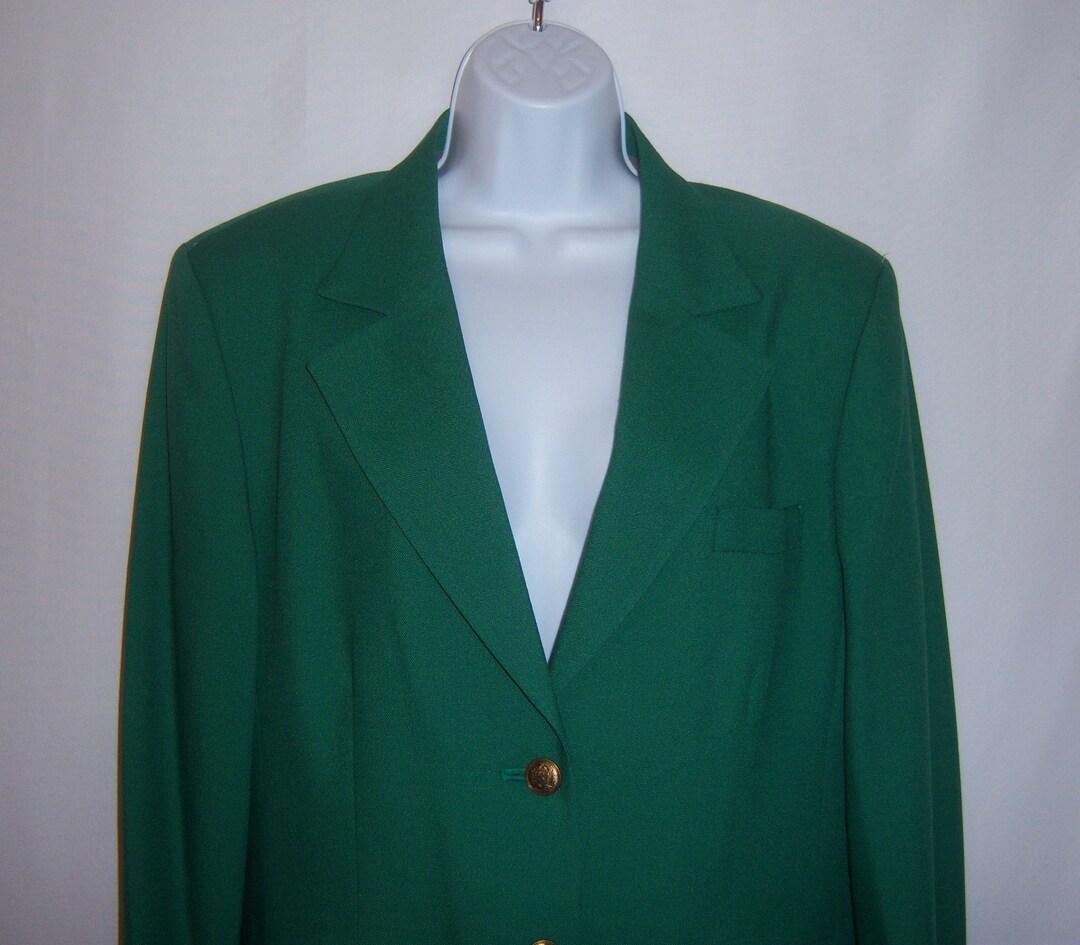Vintage Hardwick Clothing Kelly Irish Grass Green Two Button Blazer ...