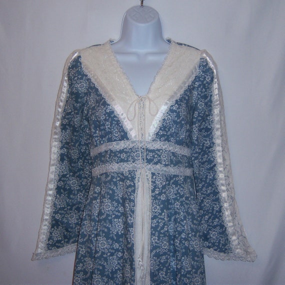 Vintage Gunne Sax by Jessica Cornflower Blue Calico P… - Gem