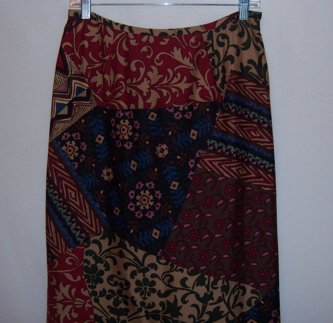 Vintage Harold's Harold Powell Patchwork Print Pattern Floral Paisley ...