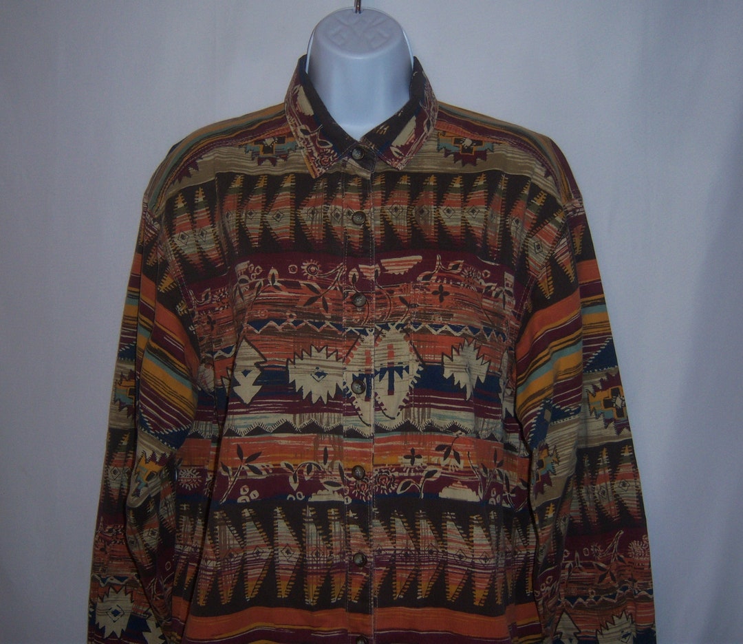 Vintage Willowbend Western Concho Navajo Southwest Indian Blanket ...