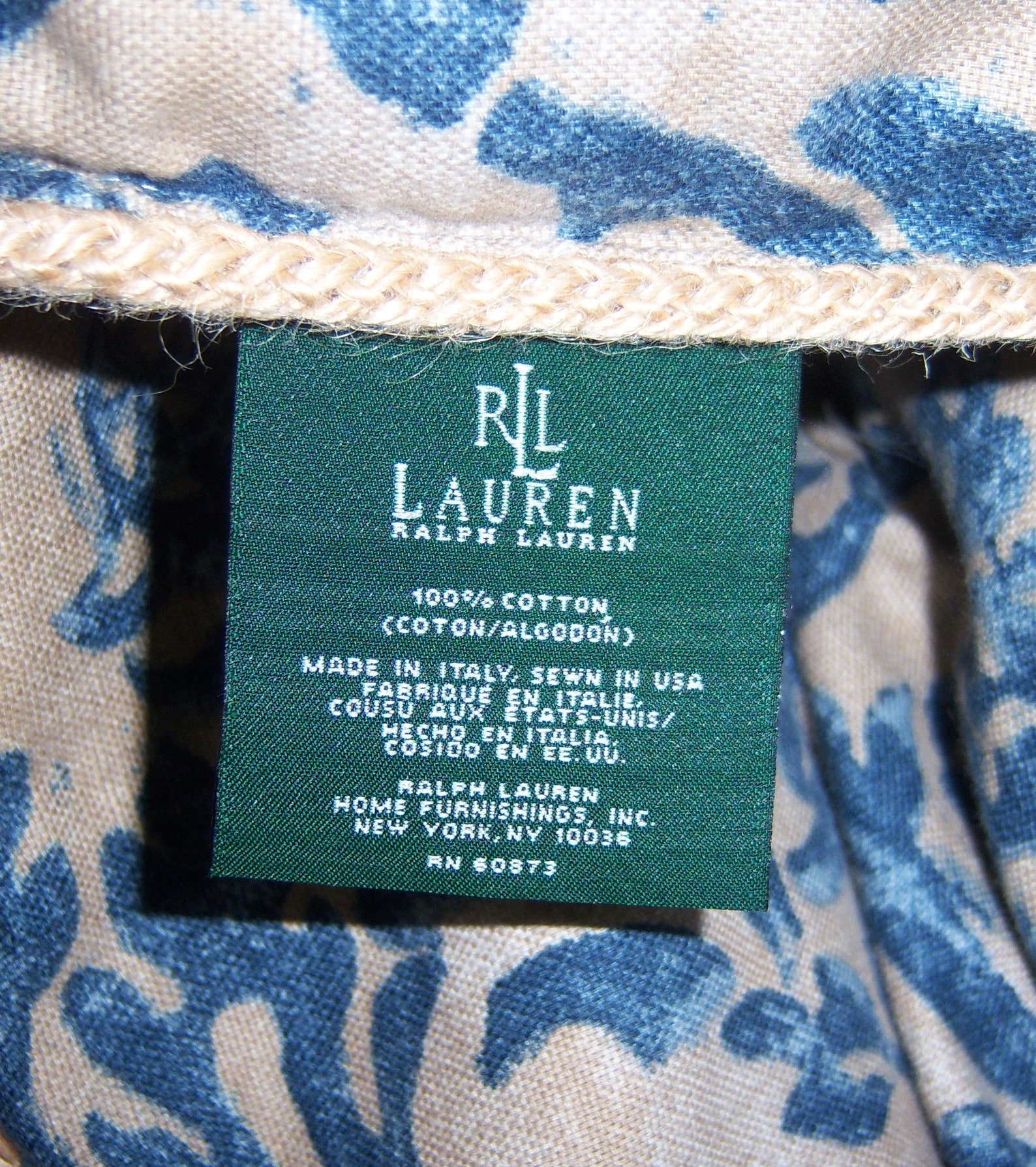 Vintage Polo Ralph Lauren Donovan Damask Blue Batik Floral | Etsy