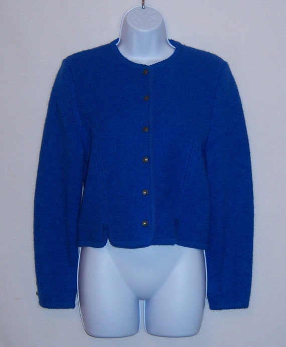 Vintage Carroll Reed Royal Blue Classic Boiled Wool S… - Gem