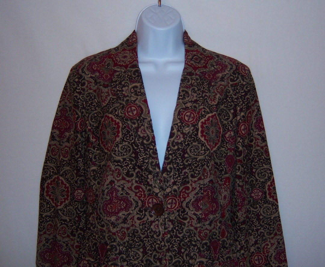 Vintage Harold's Harold Powell Maroon Olive Green Brown Tan Paisley ...