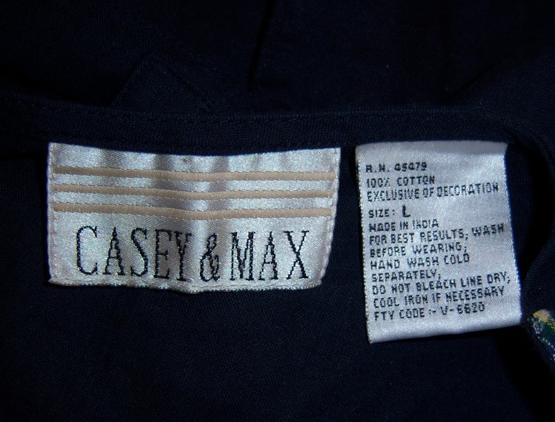 Vintage Casey & Max Navy Blue Autumn Fall Harvest Pin Wale Corduroy ...