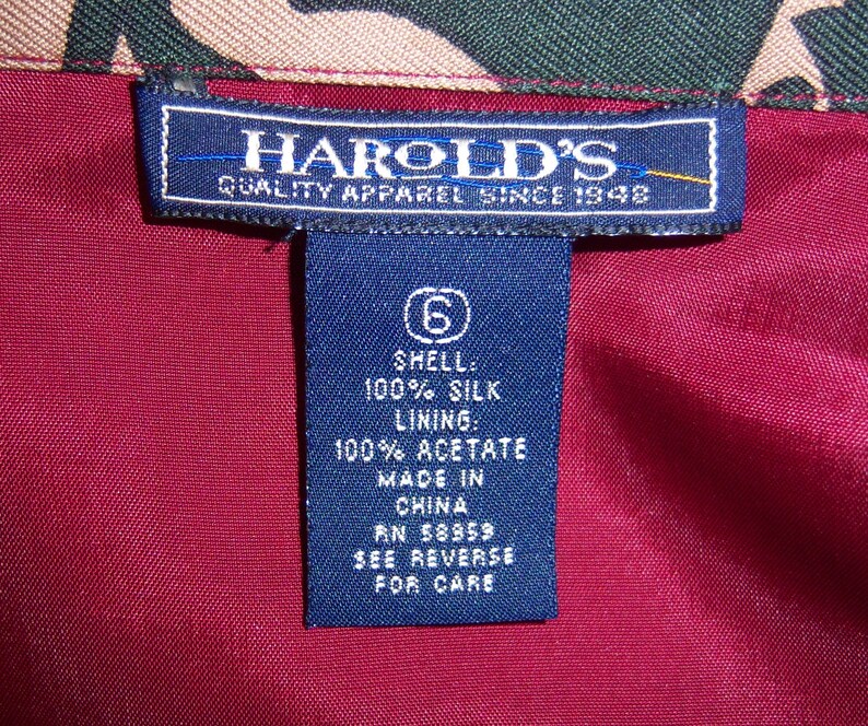 Vintage Harold's Harold Powell Patchwork Print Pattern - Etsy