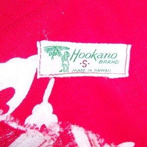 Vintage Hookano Red White Butterfly Tropical Flower Floral Hawaiian ...