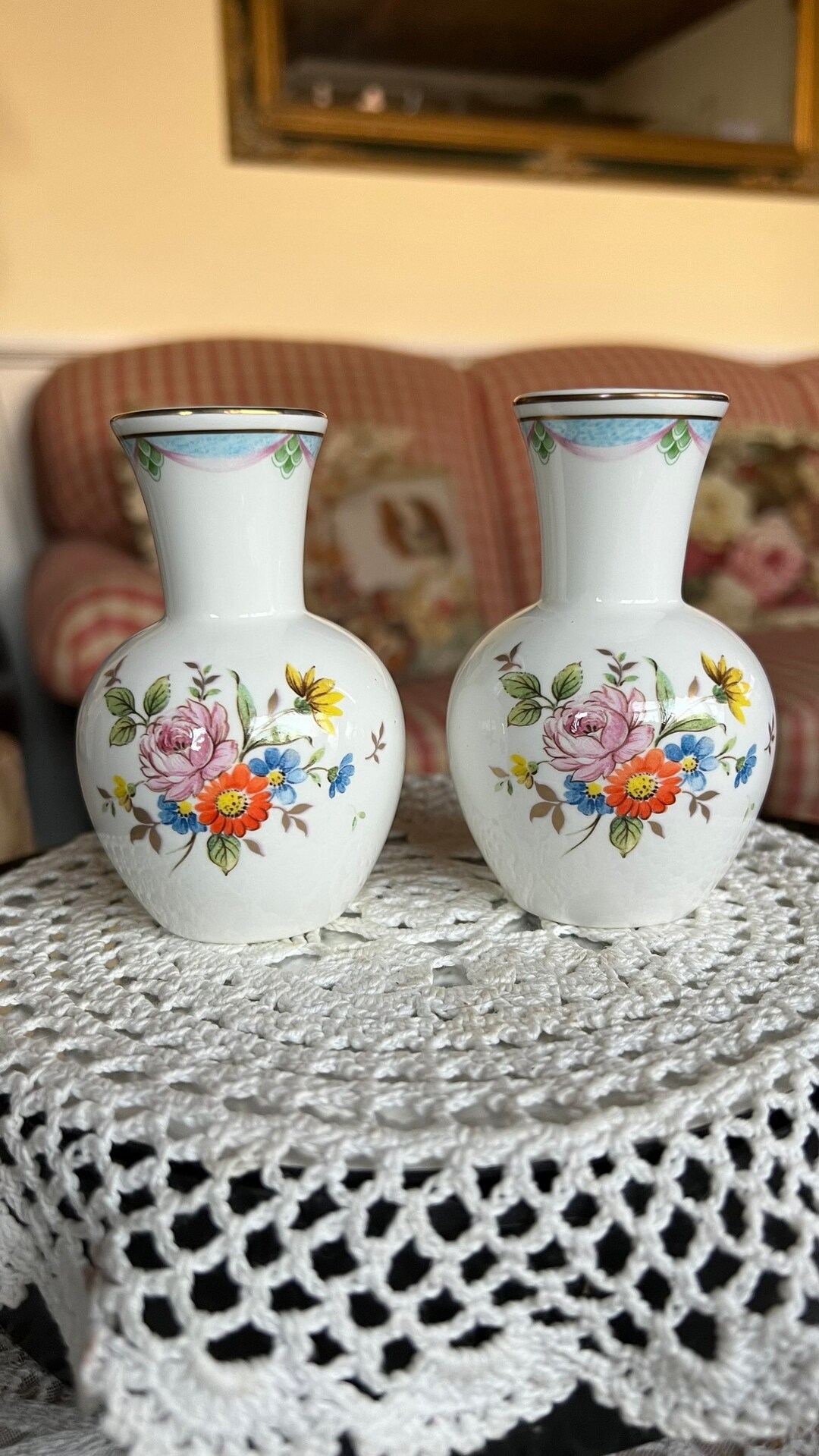 Christopher Stuart Bone China Pair of Miniature Bud Vases - Etsy