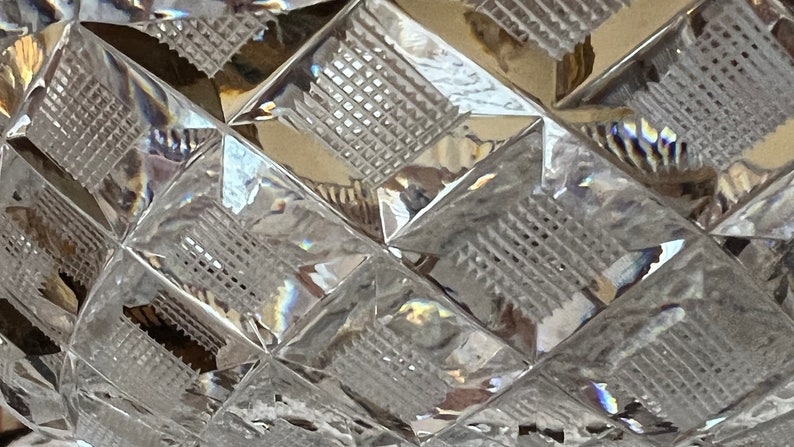 Waterford Crystal Cut Glass Diamond Pattern Bowl - Etsy
