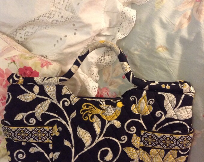 Vera Bradley Gabby Tote Purse Yellow Bird - Etsy