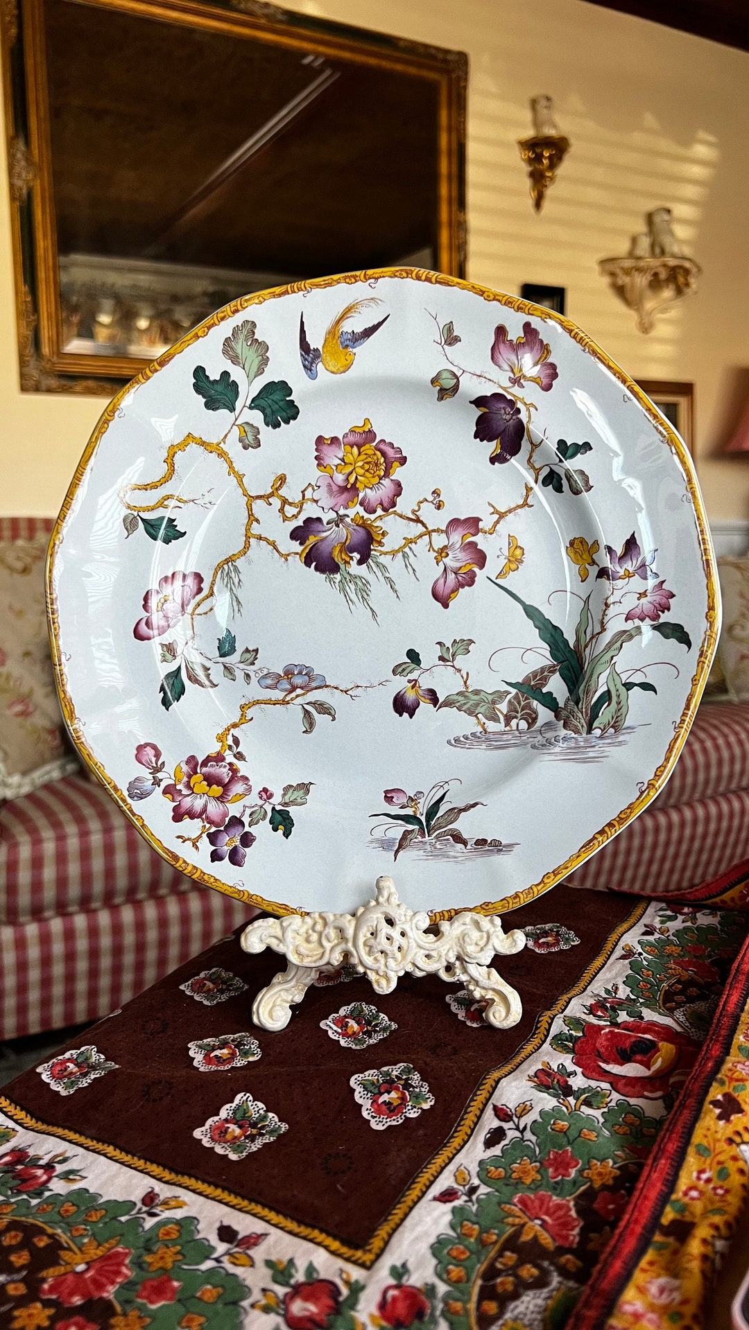 English Country Plate - Etsy