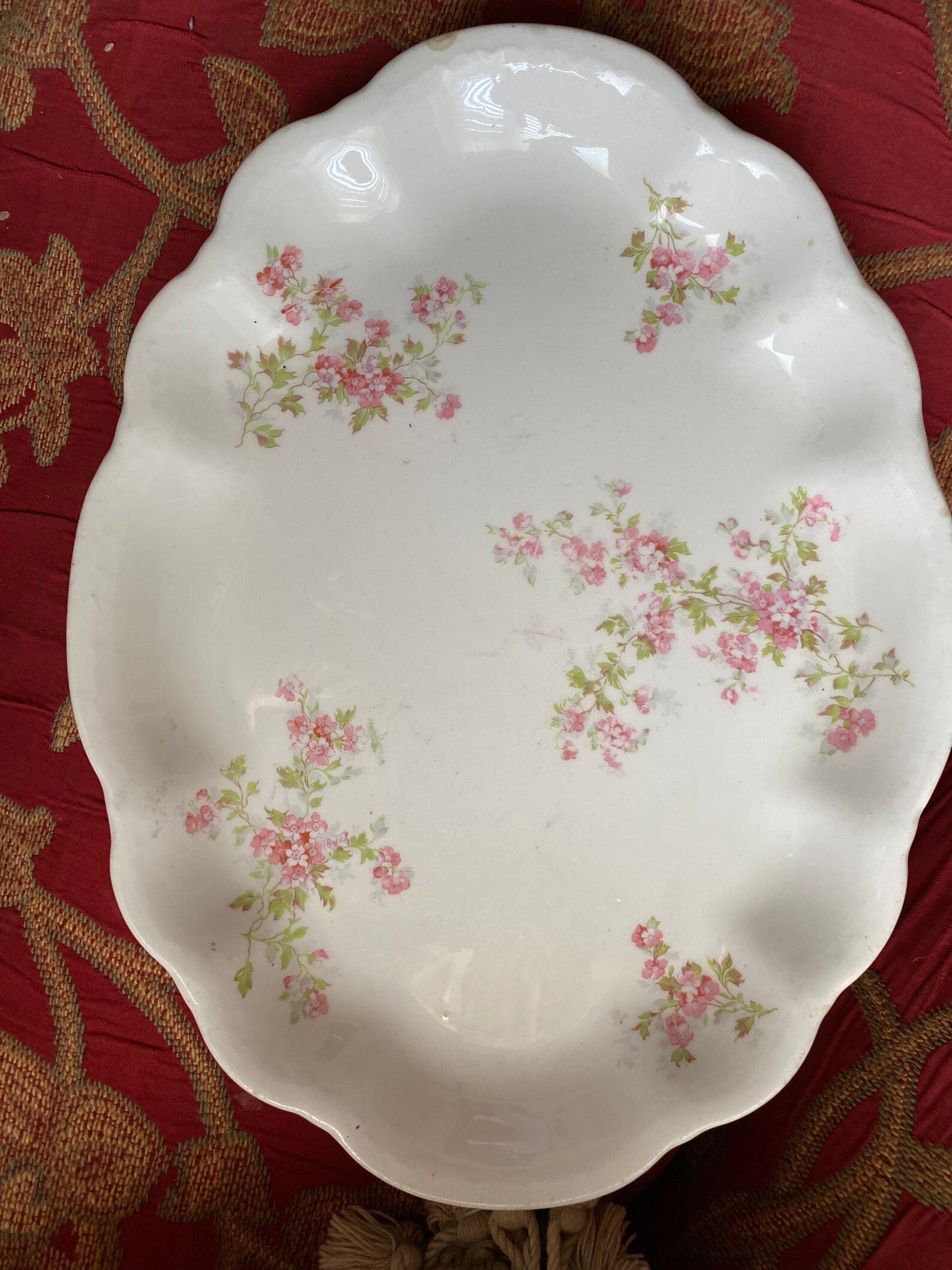 Paris Chic Homer Laughlin Hudson Floral Scallop Rose Platter - Etsy