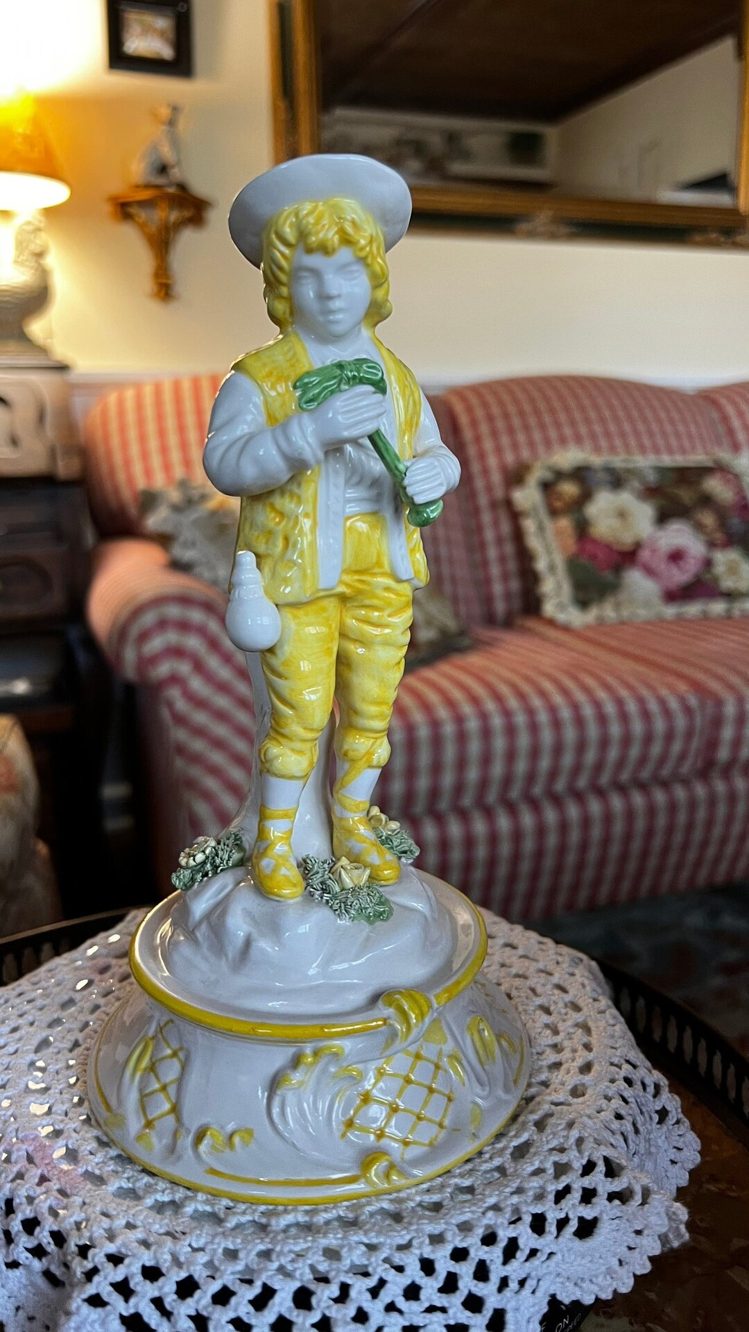 European Italian Meiselman Imports Country Man With Flute Figurine - Etsy