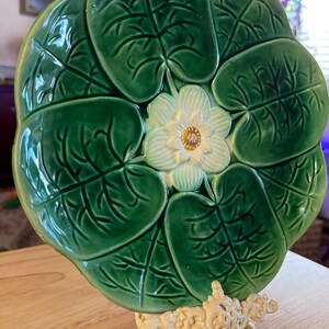 Victorian Whimsical Water Lily Pad Majolica Plate by Adam and Bromley ...