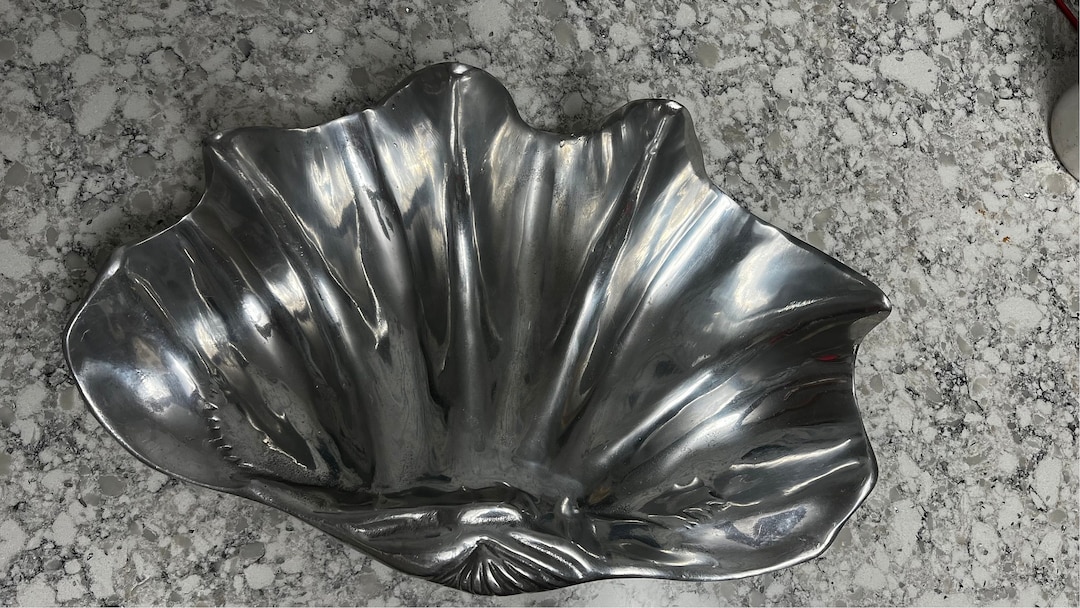 Vintage Large Bruce Fox Design Wilton Aluminum Shell Dish Bowl ...