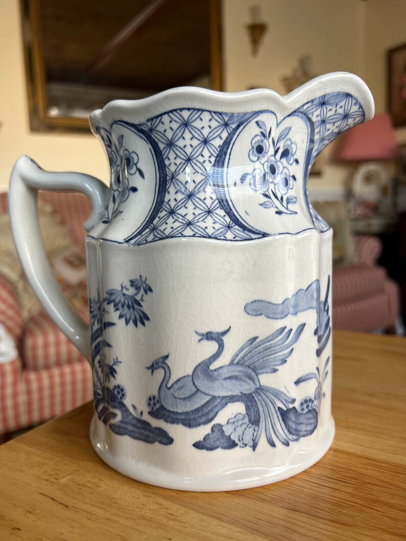 English Country Old Chelsea Furnivals Pheasant Bird Pitcher - Etsy