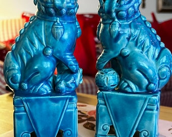 Turquoise Foo Dogs - Etsy