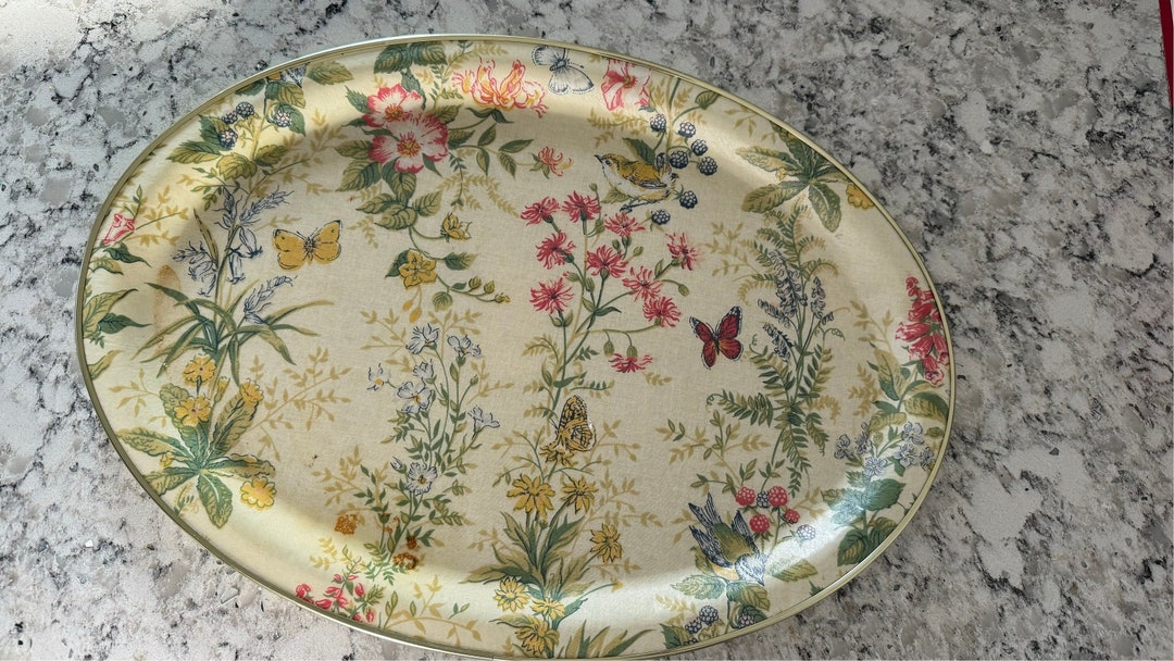 English Country Cottage Chic Victorian Spring Flowers and Butterflies ...