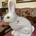 French Country Bunny Rabbit Painted Floral Figurine - Etsy