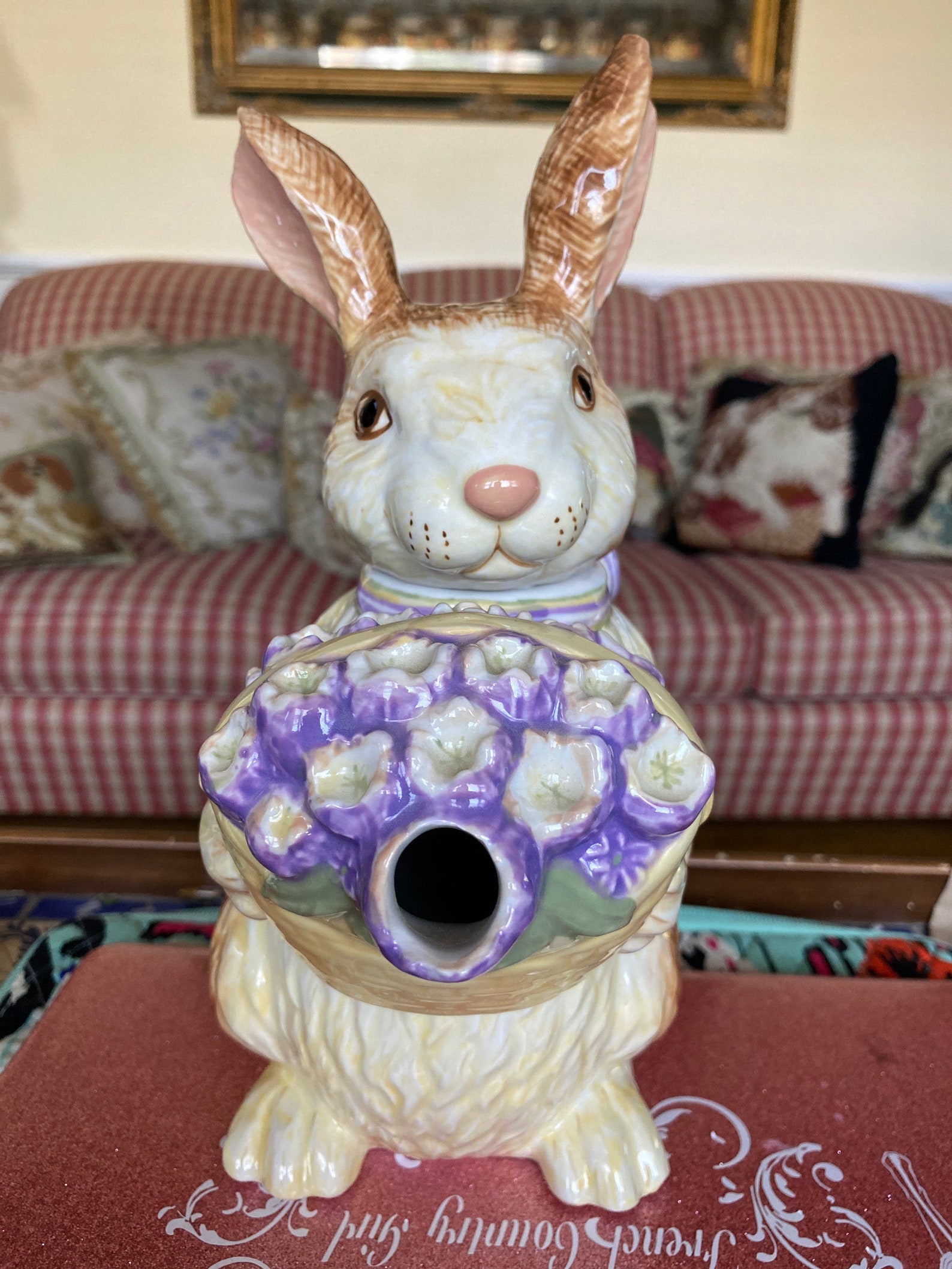 Whimsical Spring Bunny Rabbit Teapot by Longaberger - Etsy