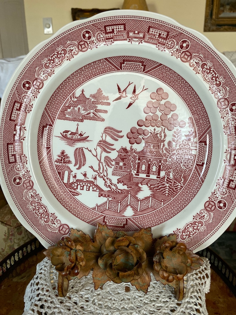 English Country Toile Spode Georgian Series Willow Plate | Etsy