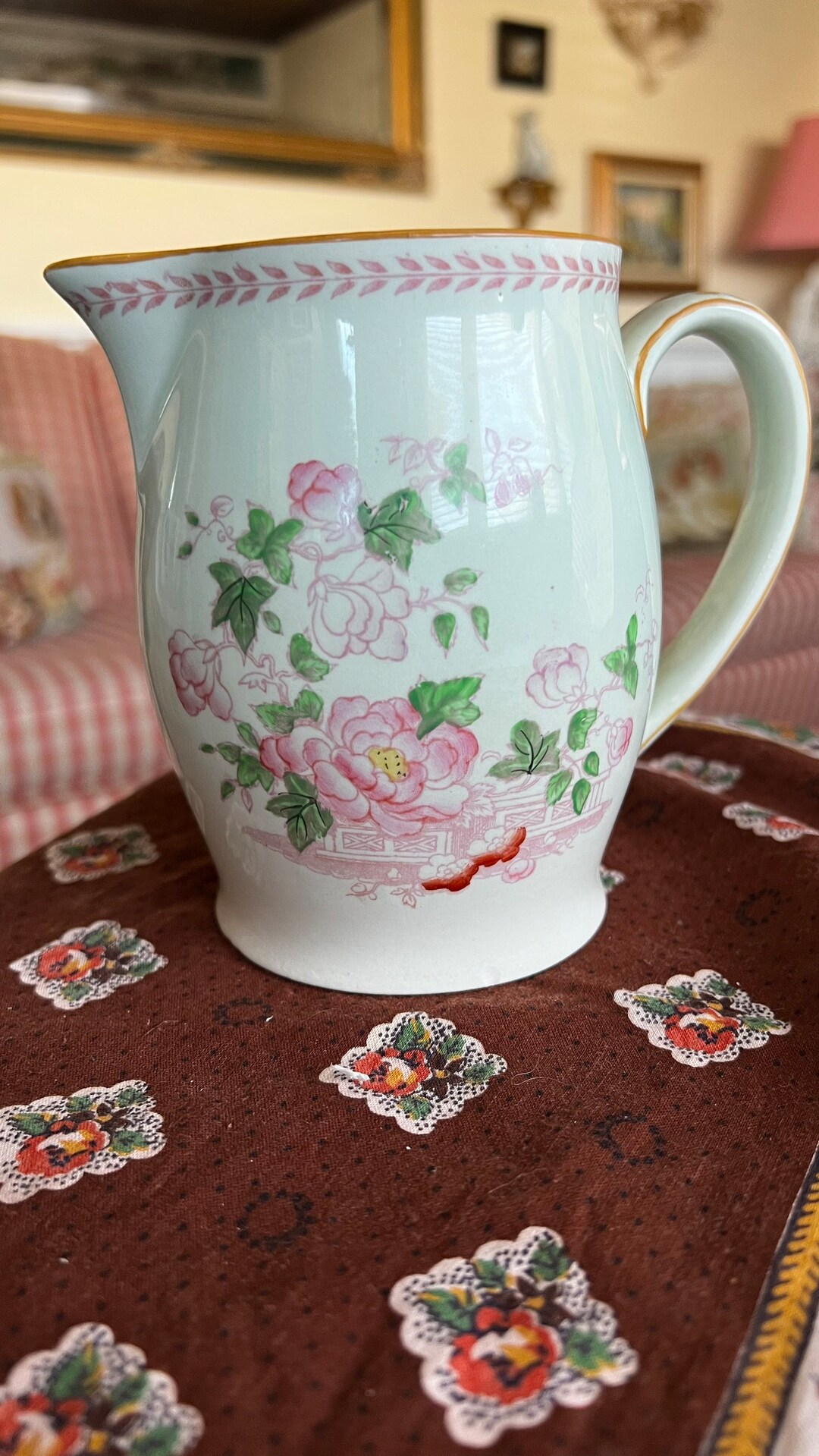 English Country Adams Calyx Ware Pitcher Creamer - Etsy