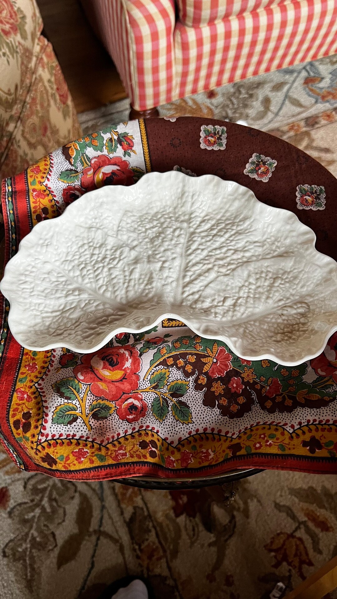 Cabbage Country Spode Harvest White Leaf Tray - Etsy