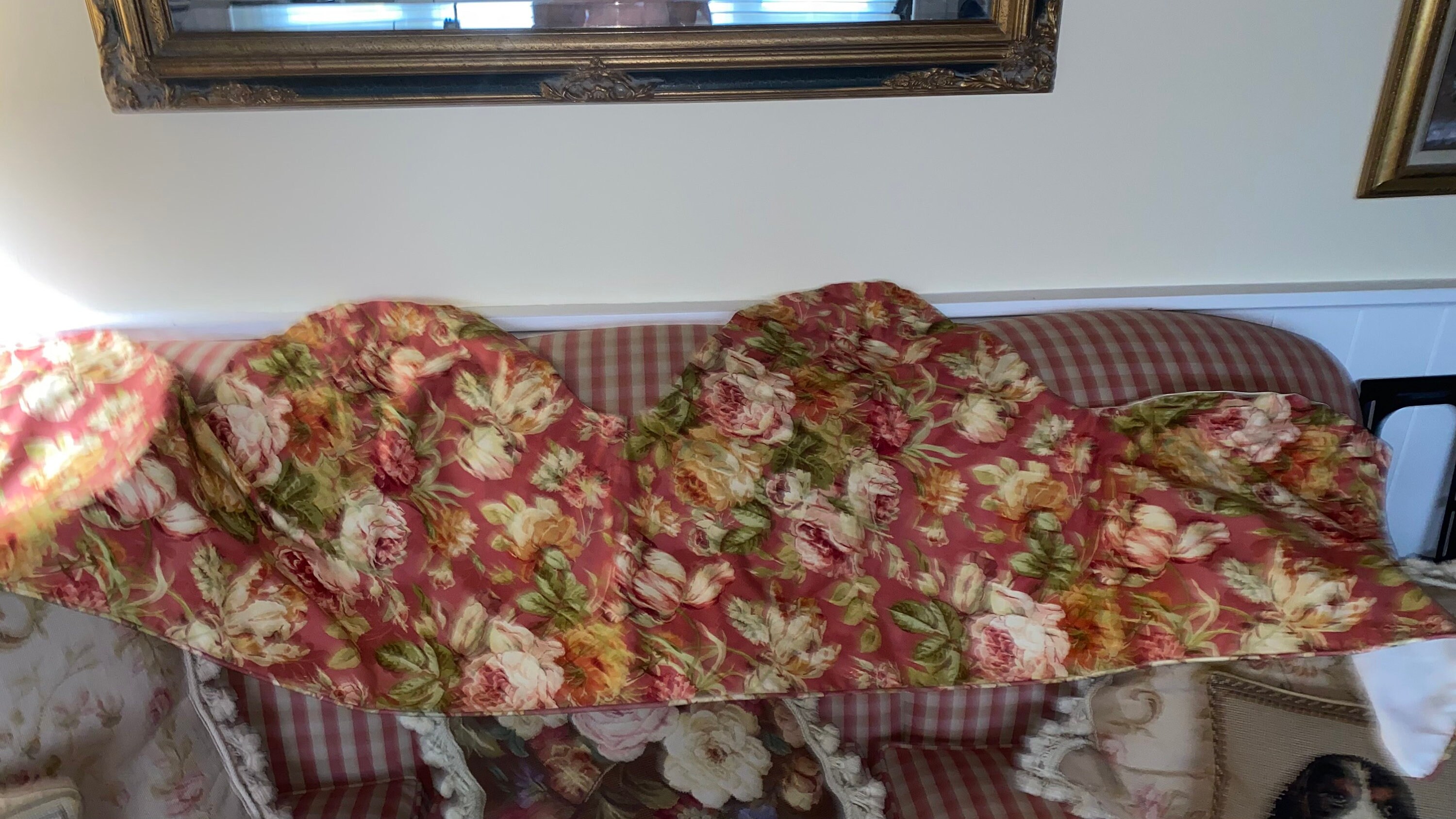 French Country Provence Floral Cabbage Tuck Valance | Etsy