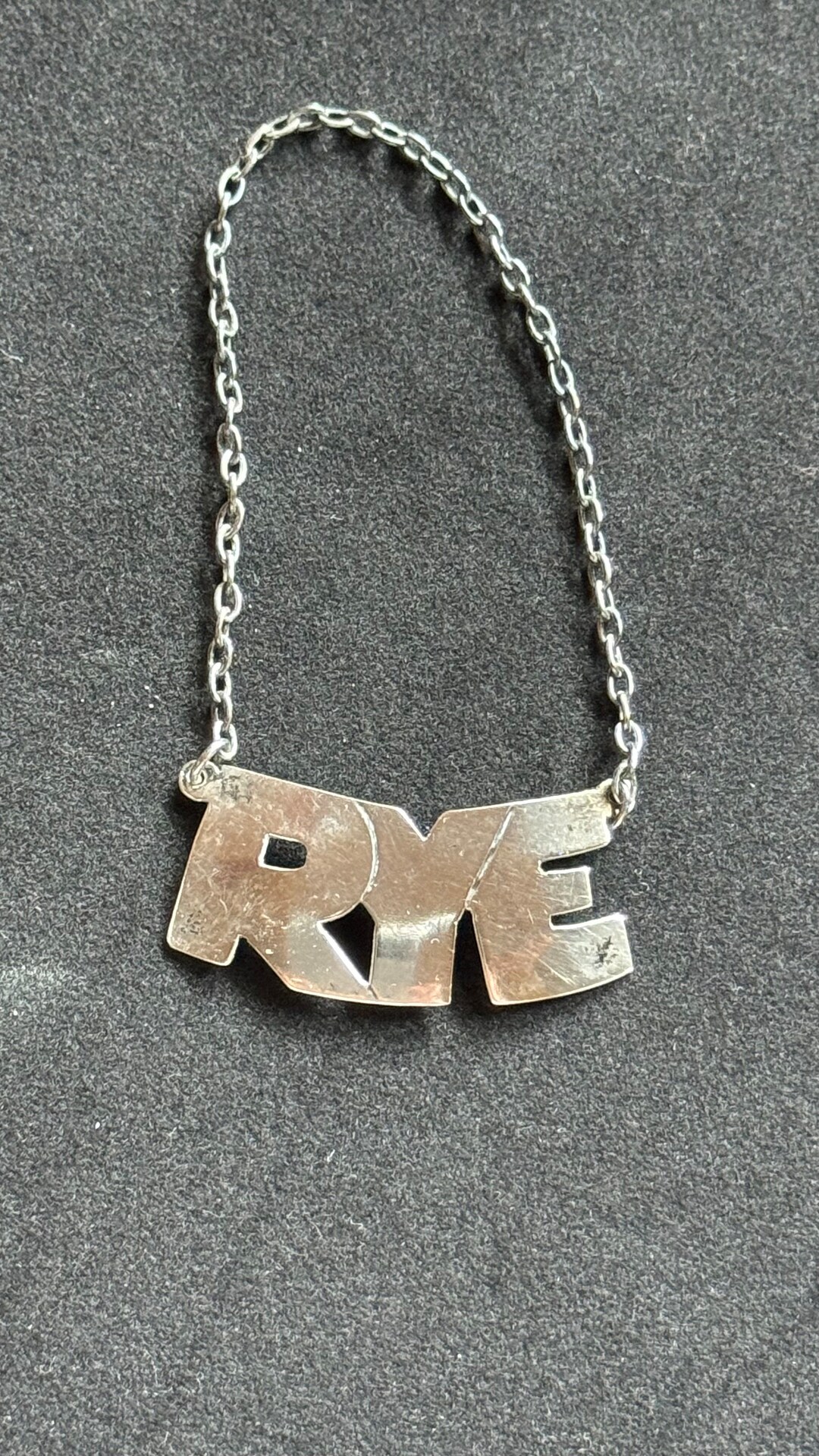 Sterling Silver Label Rye for Bottle Decanter or Bar Kitchen Decor - Etsy